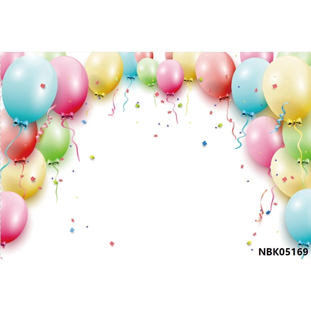 Birthday Party Photozone Colorful Balloons Ribbons Stars Photography ...