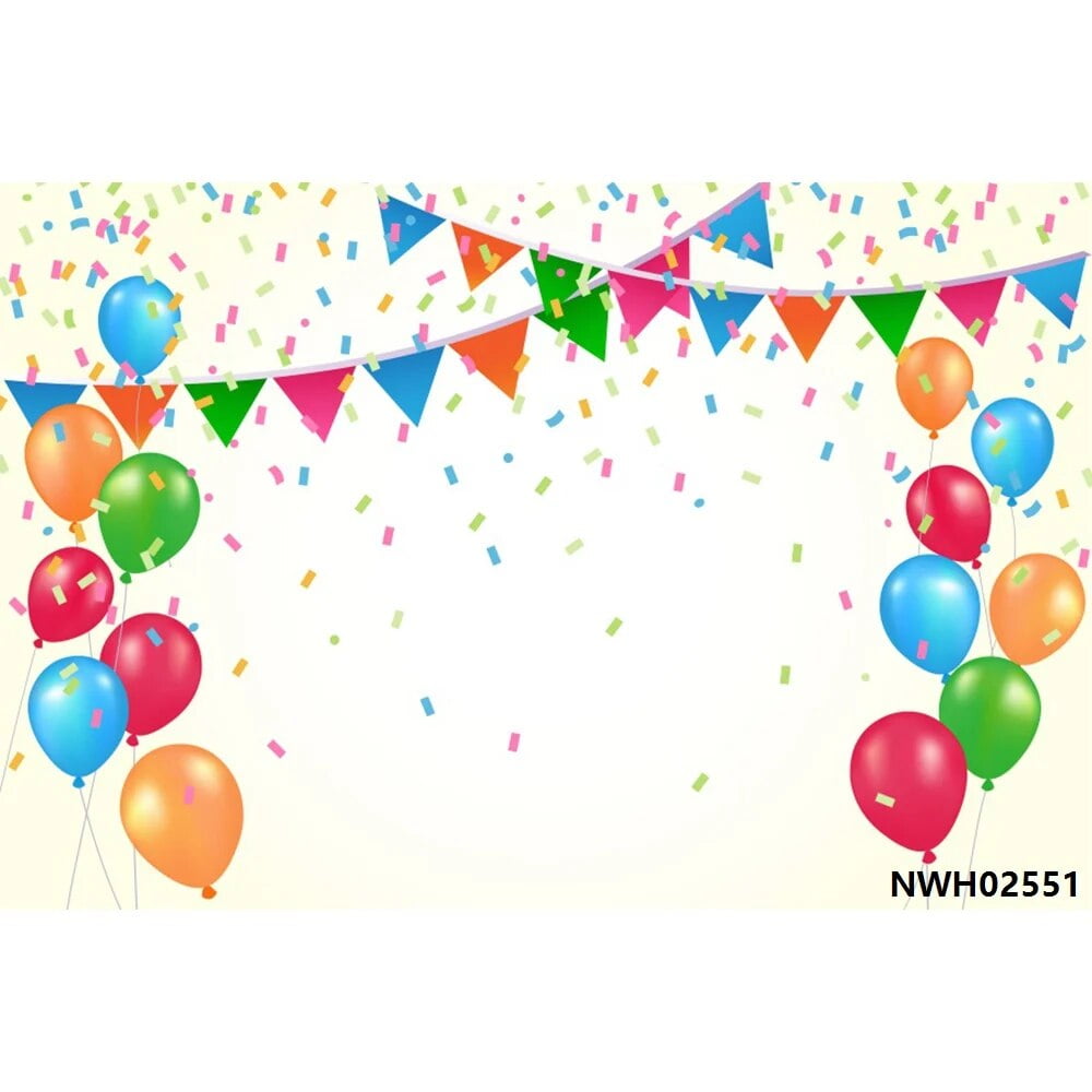 Birthday Party Photozone Colorful Balloons Ribbons Stars Photography ...