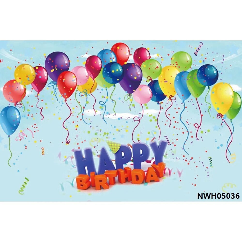 Birthday Party Photozone Colorful Balloons Ribbons Stars Photography ...