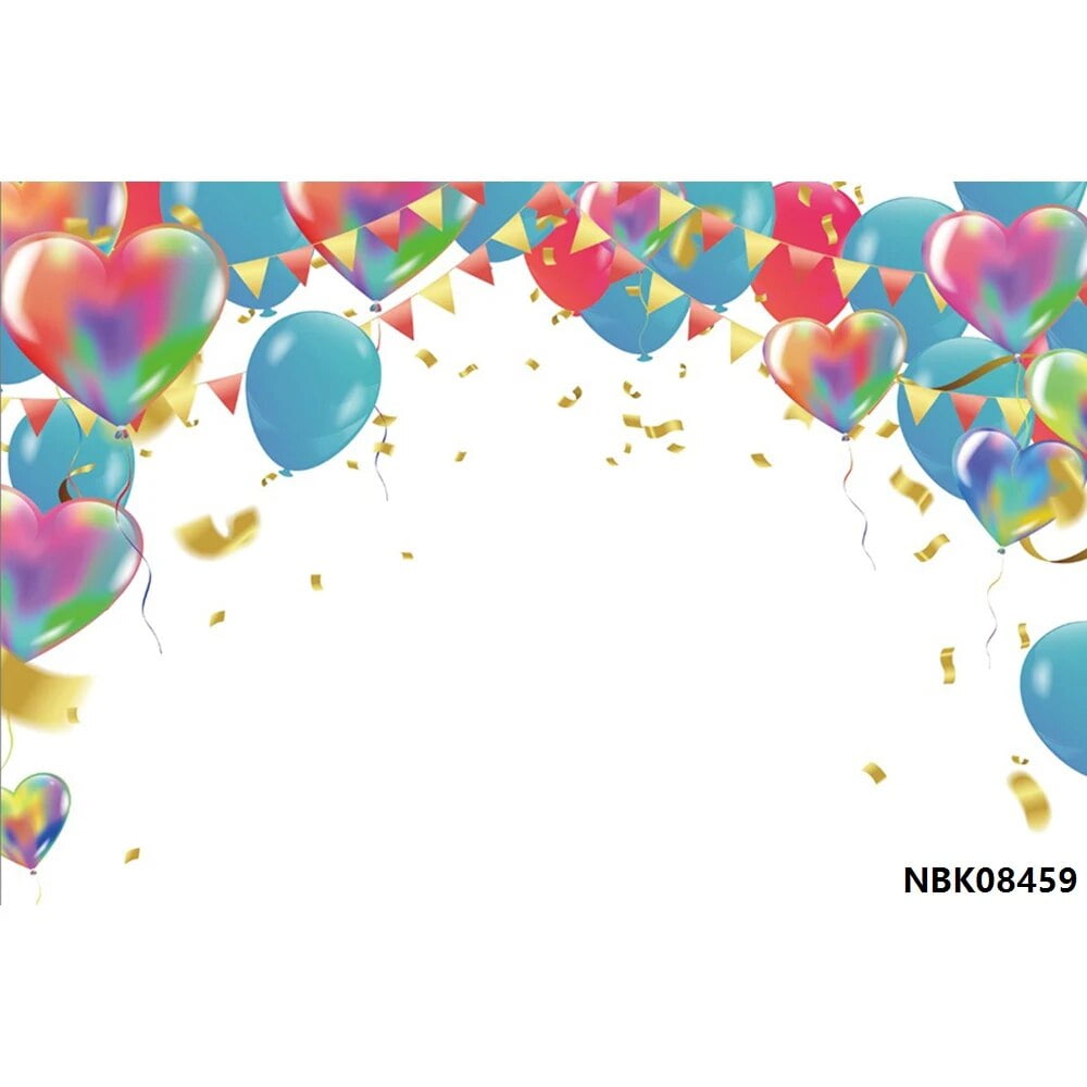 Birthday Party Photozone Colorful Balloons Ribbons Stars Photography ...
