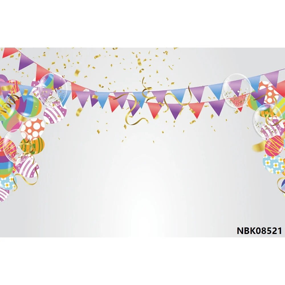 Birthday Party Photozone Colorful Balloons Ribbons Stars Photography ...