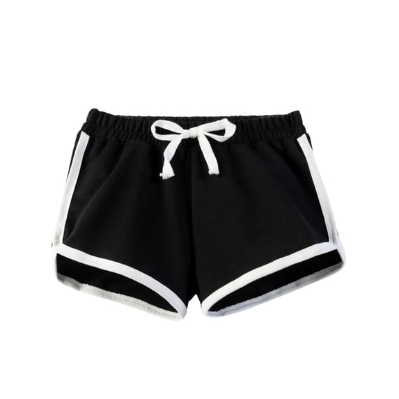 Birthday Party Shorts for Girls, Solid Color Casual Sports Pants with ...