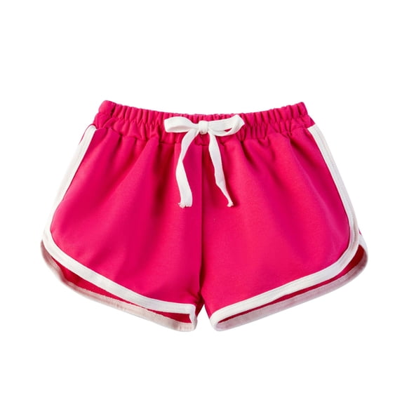 Birthday Party Shorts for Girls, Solid Color Casual Sports Pants with ...