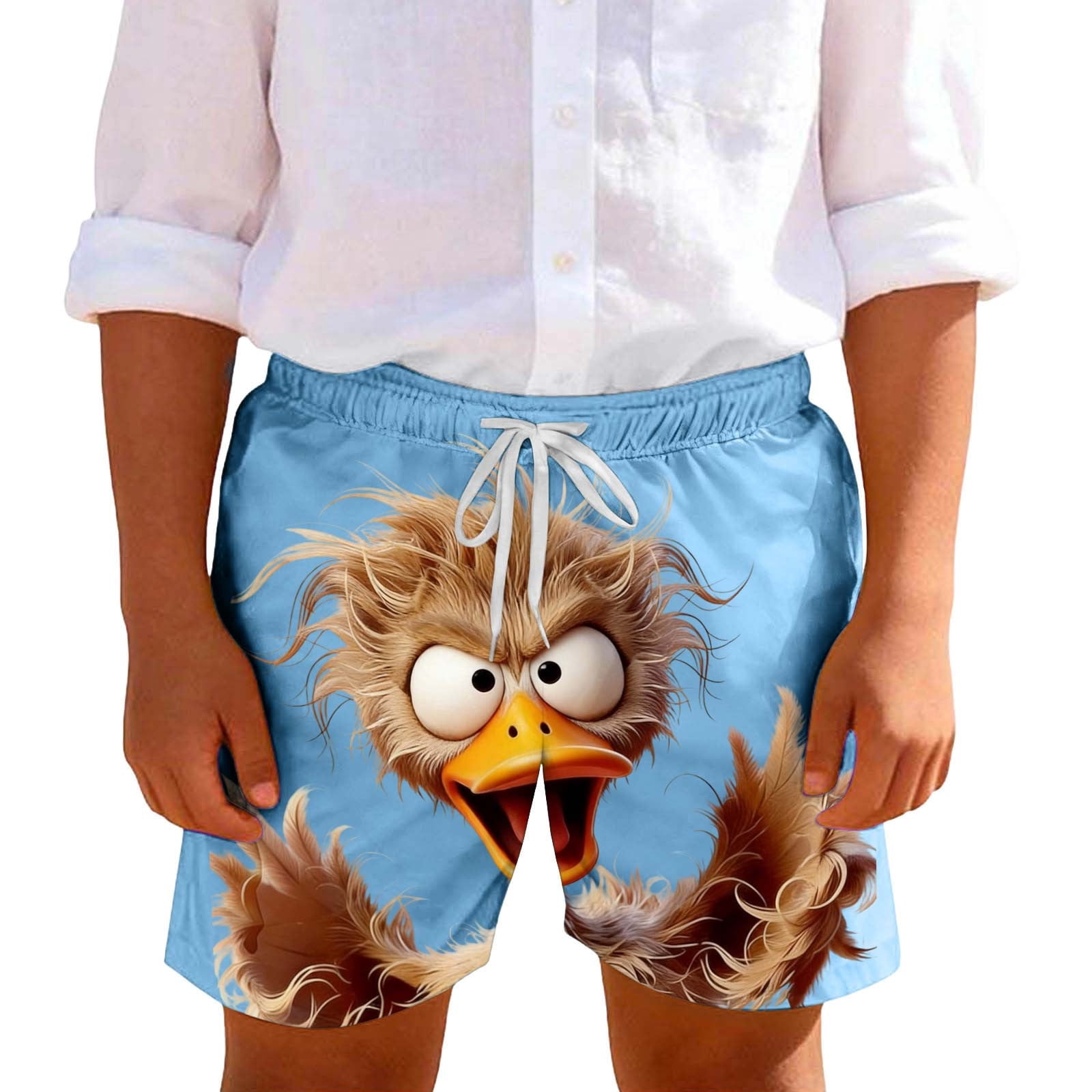 Birthday Party Shorts for Kids, Breathable Polyester Swim Trunks with ...