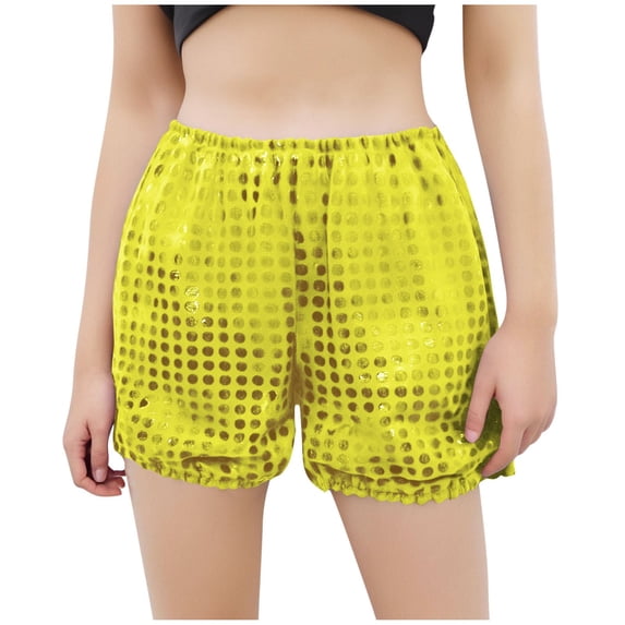 Birthday Party Shorts for Kids, Glitter-Embellished Solid Color ...