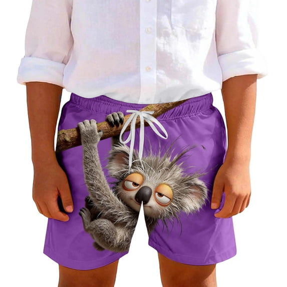 Birthday Party Shorts for Kids, Solid Color or Cute Print, Breathable ...