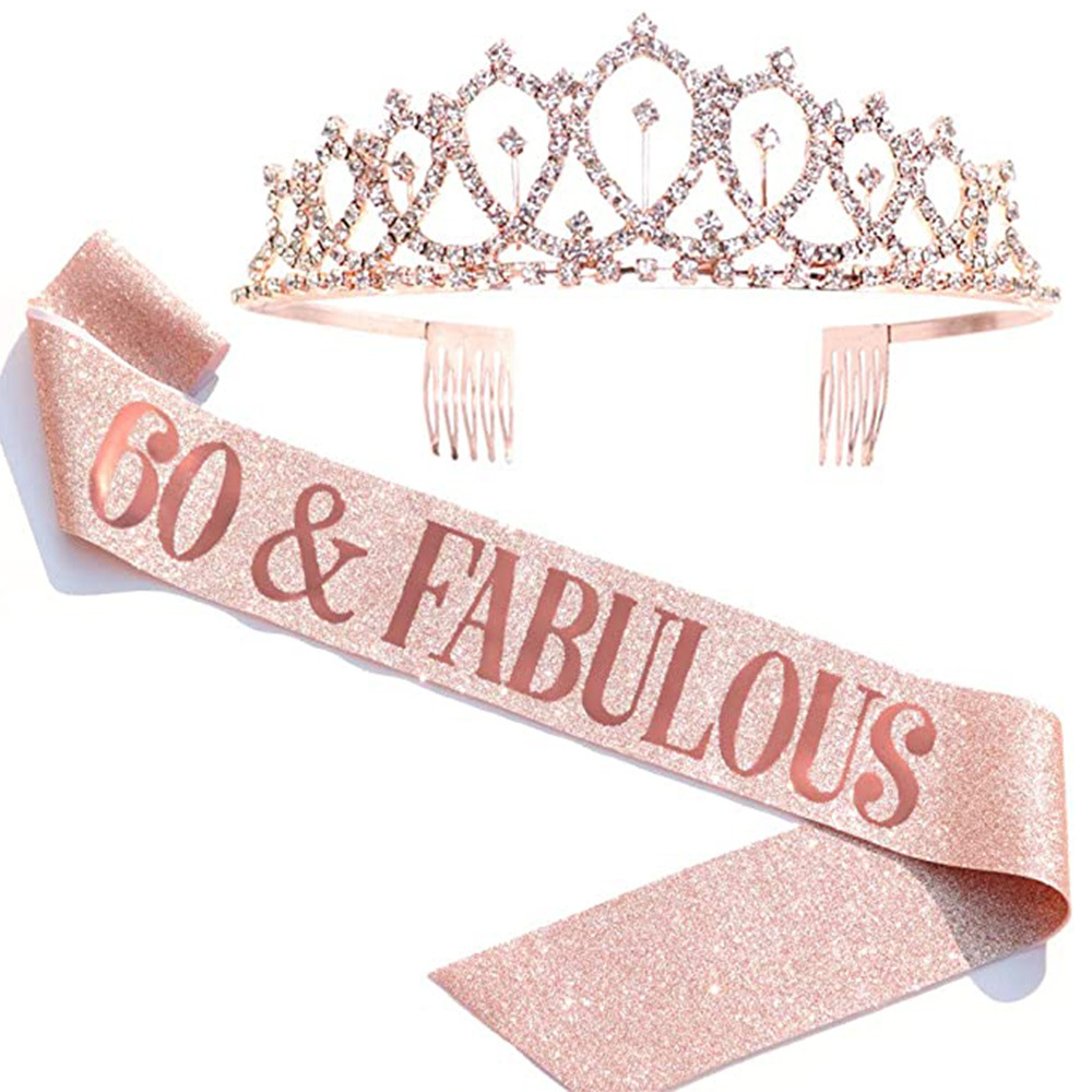Birthday Party Shoulder Strap Set birthday girl Etiquette Strap Crown ...