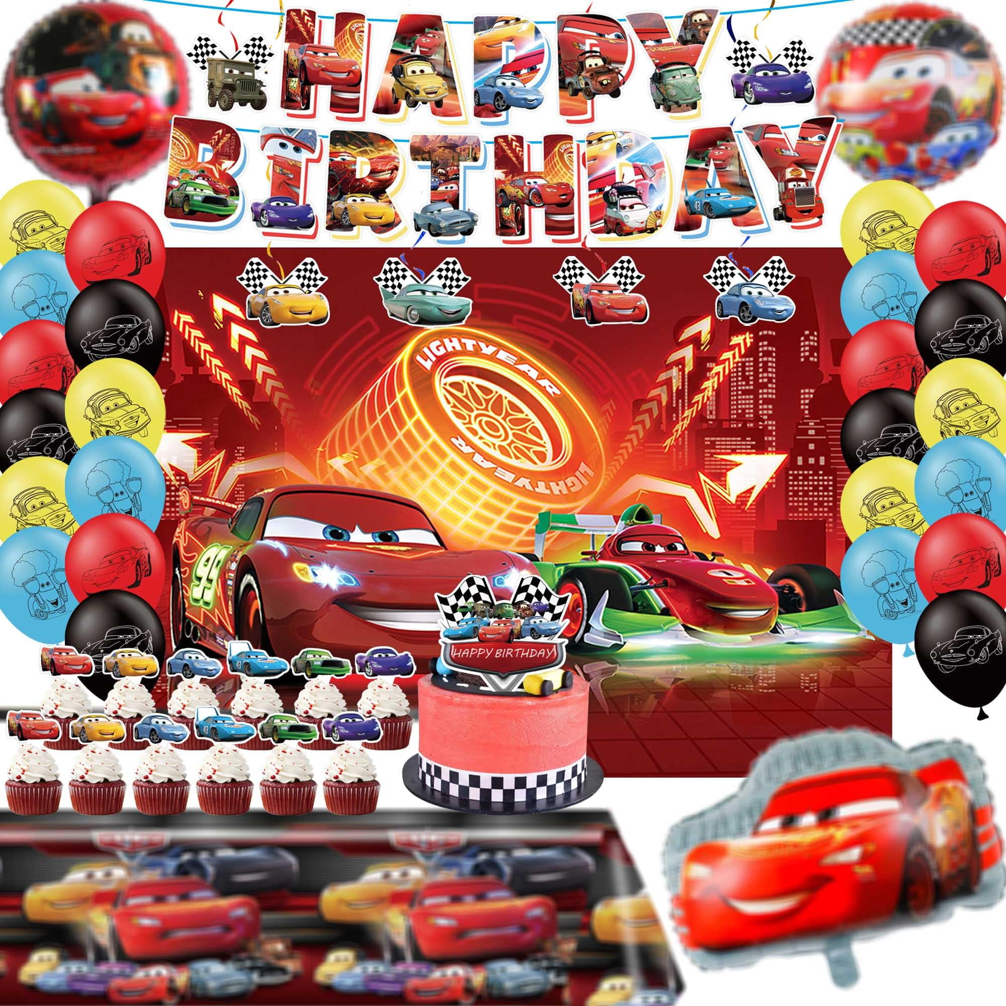 Birthday Party Supplies, Party Decorations Include Happy MHD1Birthday Banner, Balloons, Backdrop ...
