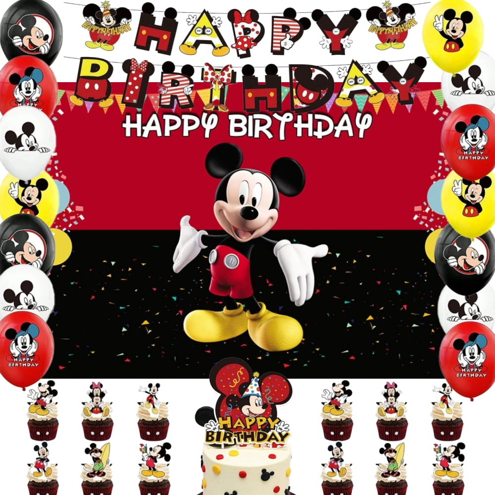 Birthday Party Supplies Set with Mickey Themed, Including Happy ...