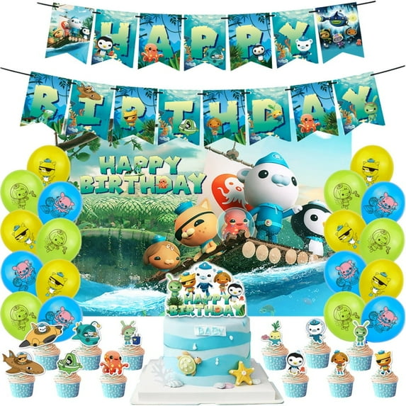 Birthday Party Supplies Set with Octonauts Themed, Including Happy ...