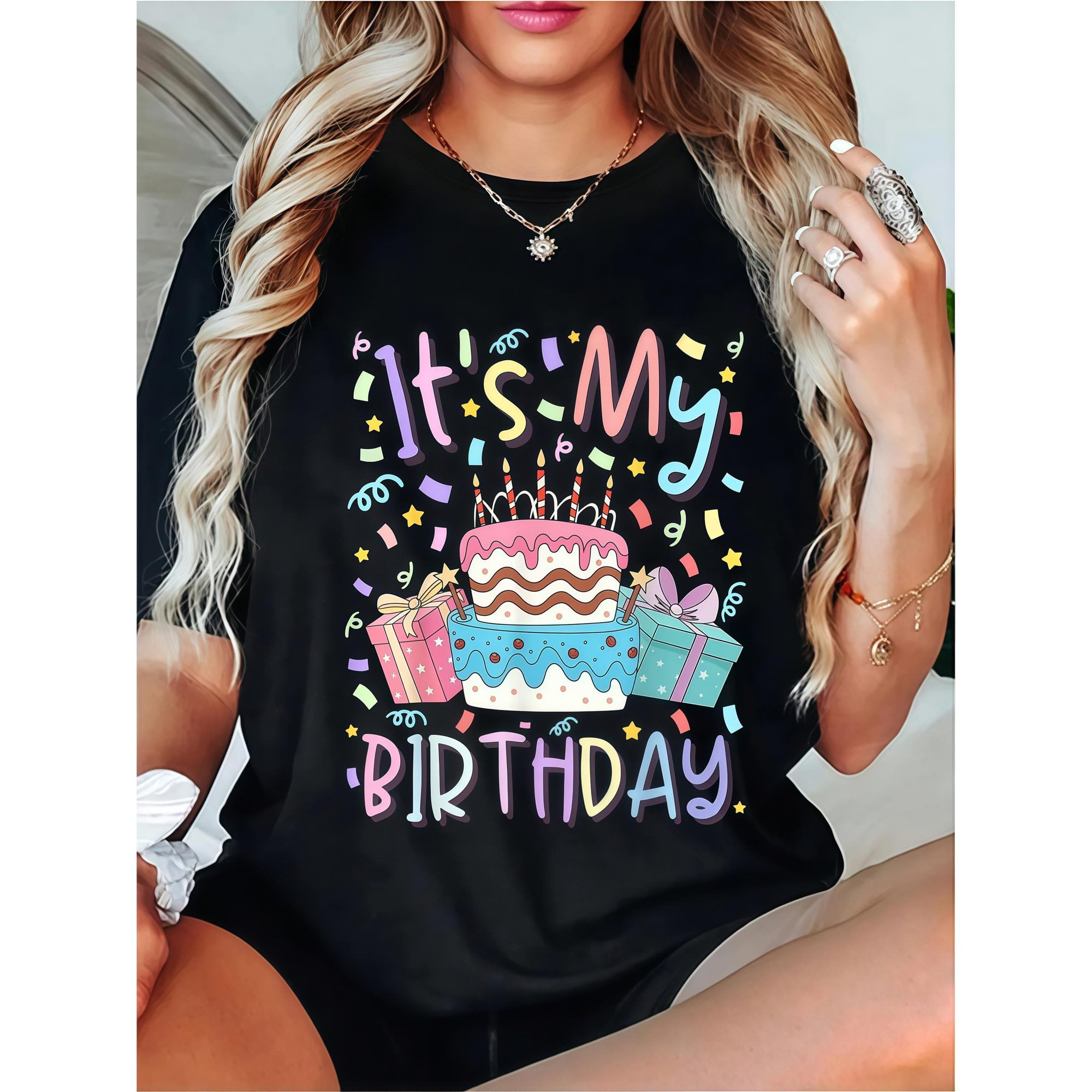 Birthday Party Tee. Features 鈥淚t鈥檚 My BIRTHDAY鈥?+ Cake - Gift Art. For ...
