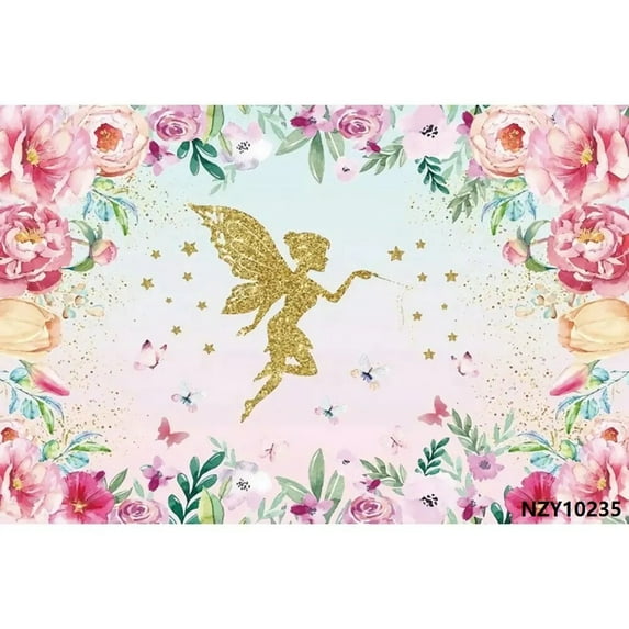 Birthday Photo Background Flowers Butterfly Newborn Baby Shower ...