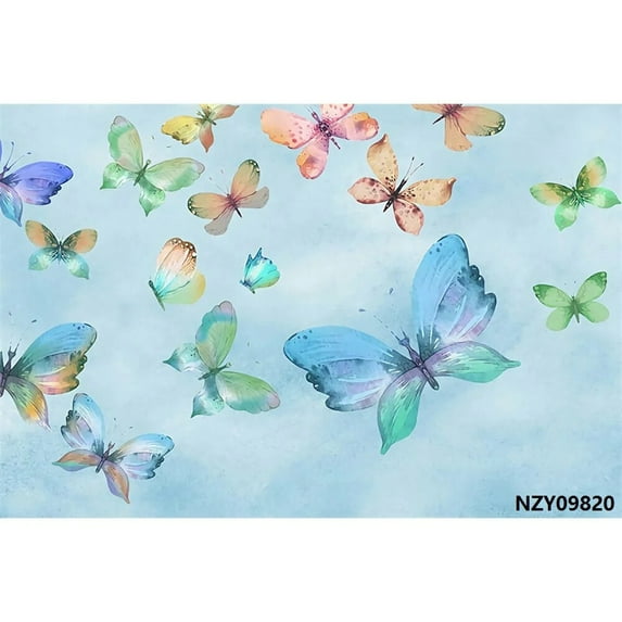 Birthday Photo Background Flowers Butterfly Newborn Baby Shower ...