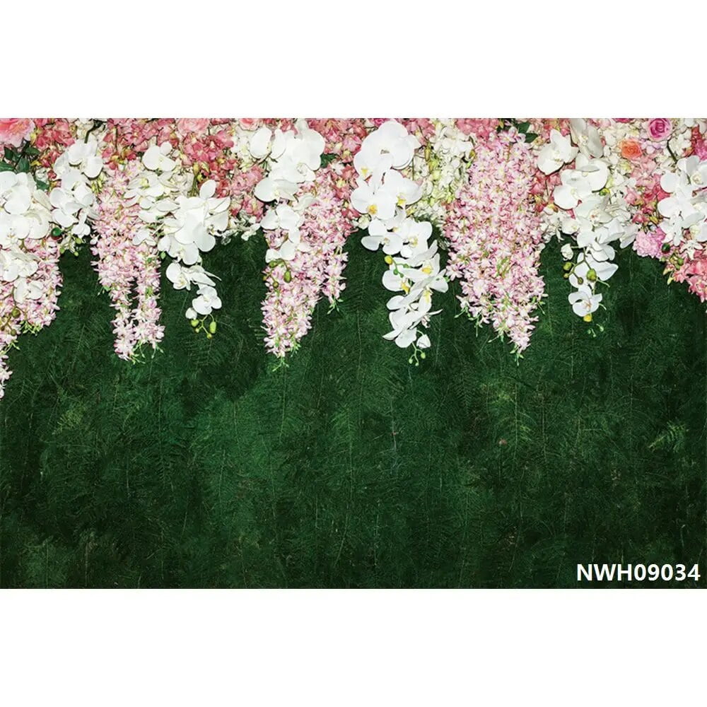 Birthday Photo Backgrounds Green Grass Wall Tropical Plants Leaves ...