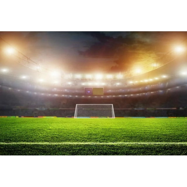 Birthday Photocall Backgrounds Football Soccer Field Grassland Stadium ...