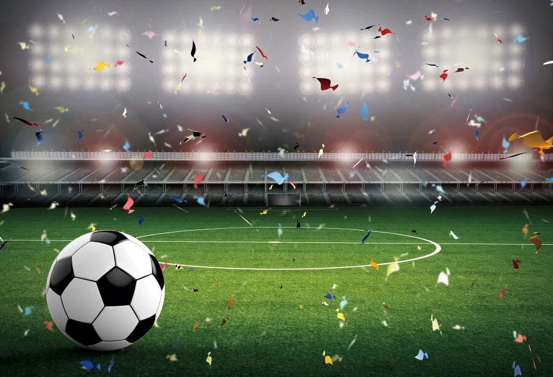 Birthday Photocall Backgrounds Football Soccer Field Grassland Stadium ...