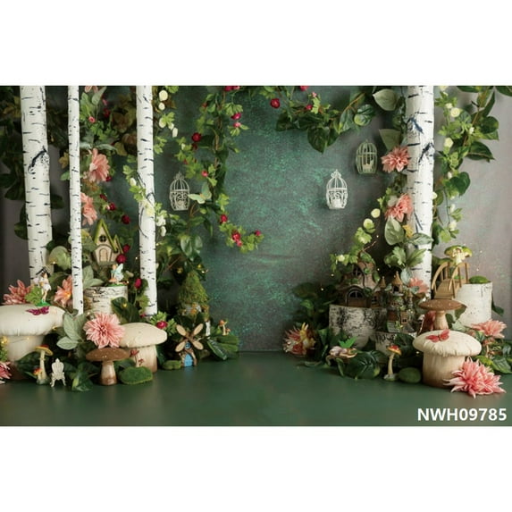 Birthday Photocall White Brick Wall Balloons Donut Candy Balloons Baby ...