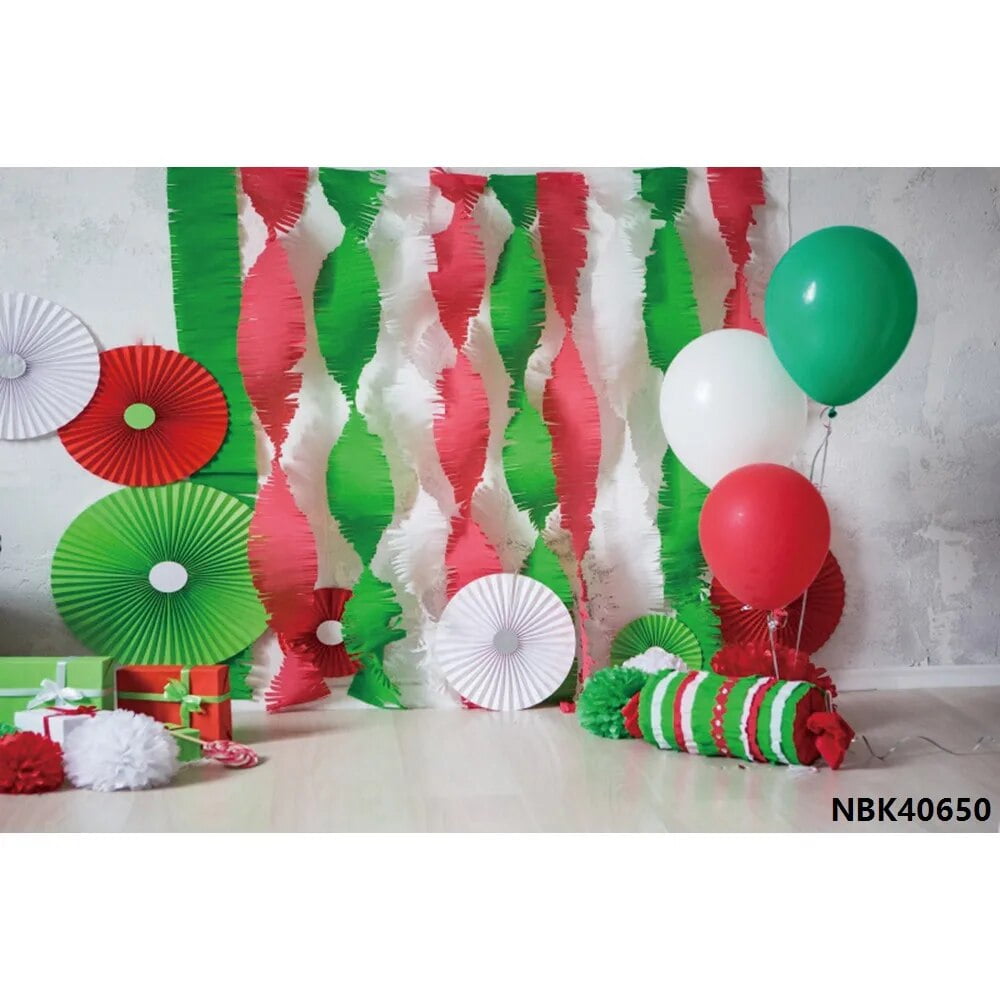 Birthday Photocall White Brick Wall Balloons Donut Candy Balloons Baby ...