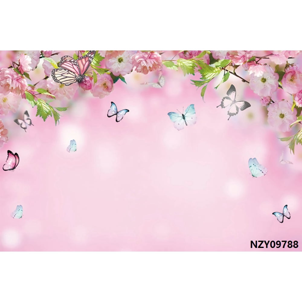 Birthday Photography Backdrops Flowers Butterfly Dots Kids Newborn ...