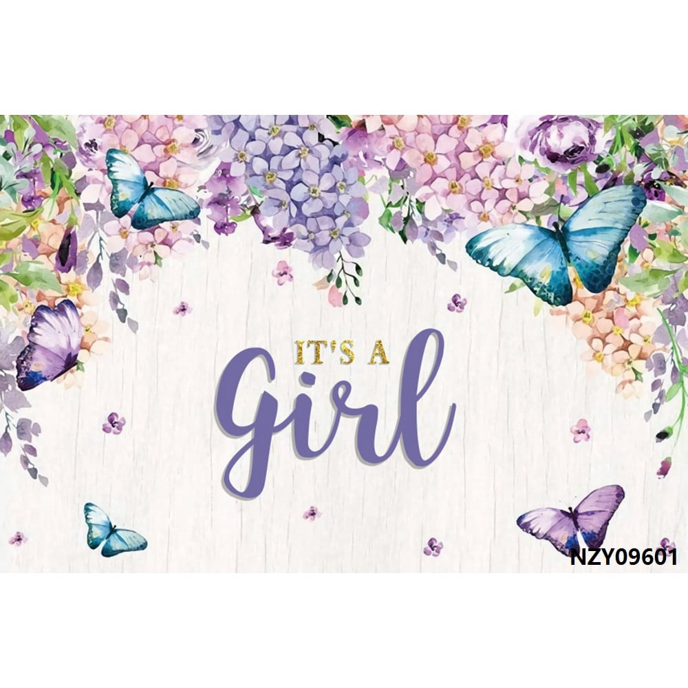 Birthday Photography Backdrops Flowers Butterfly Dots Kids Newborn ...