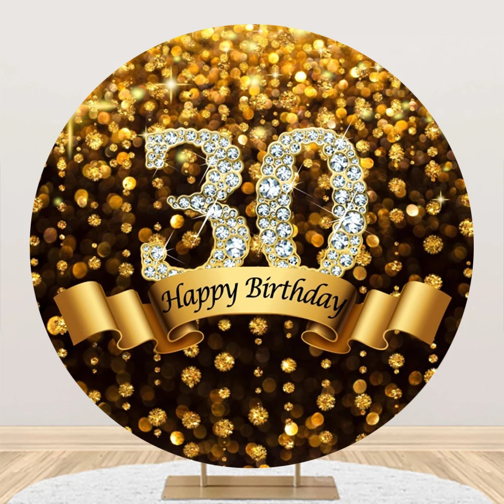 Birthday Photography Round Backdrop Balloons Birthday Party Banner ...