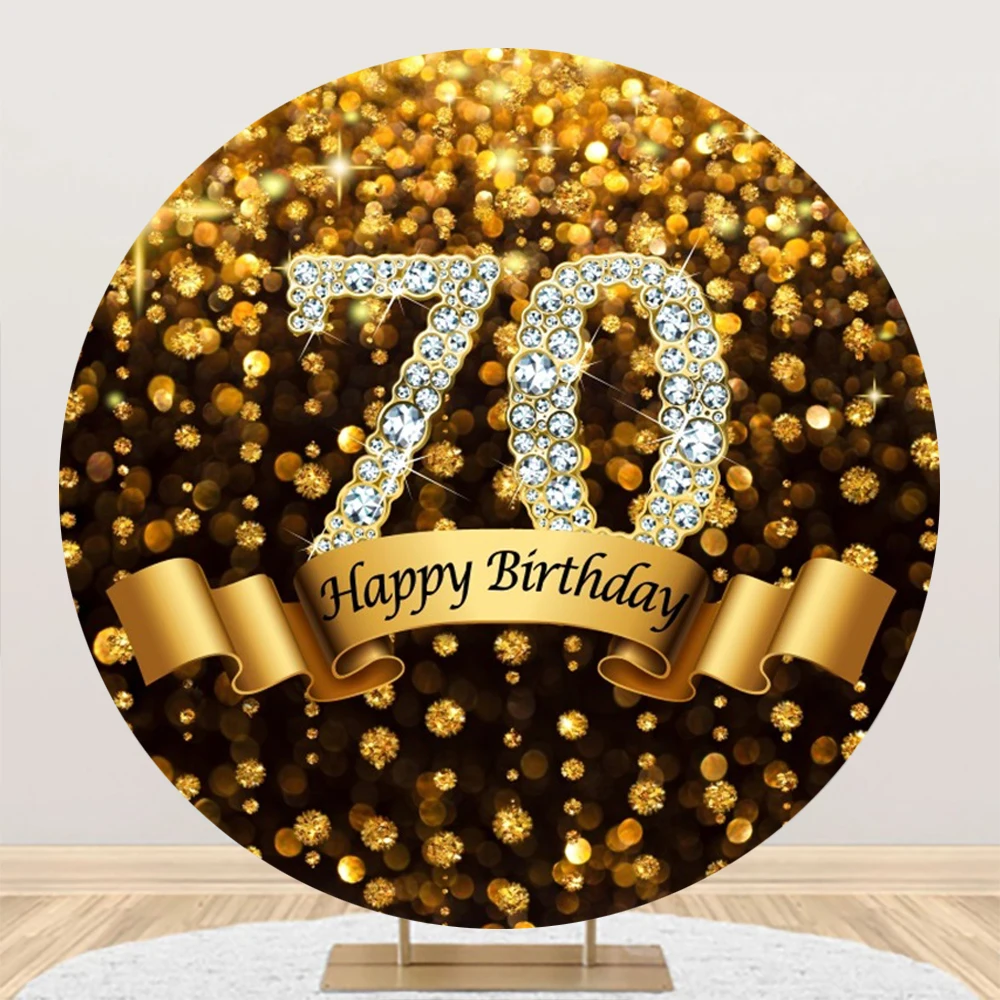Birthday Photography Round Backdrop Balloons Birthday Party Banner ...