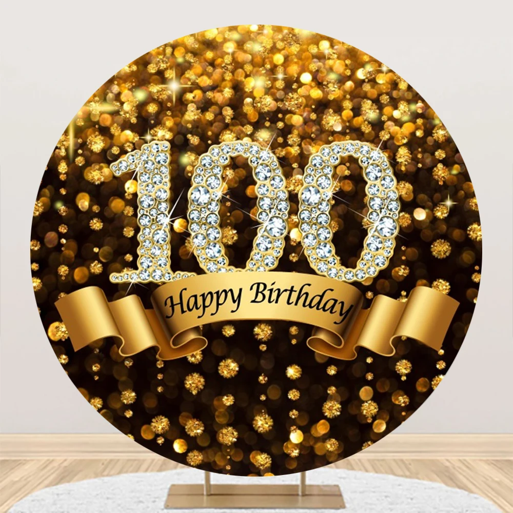 Birthday Photography Round Backdrop Balloons Birthday Party Banner ...