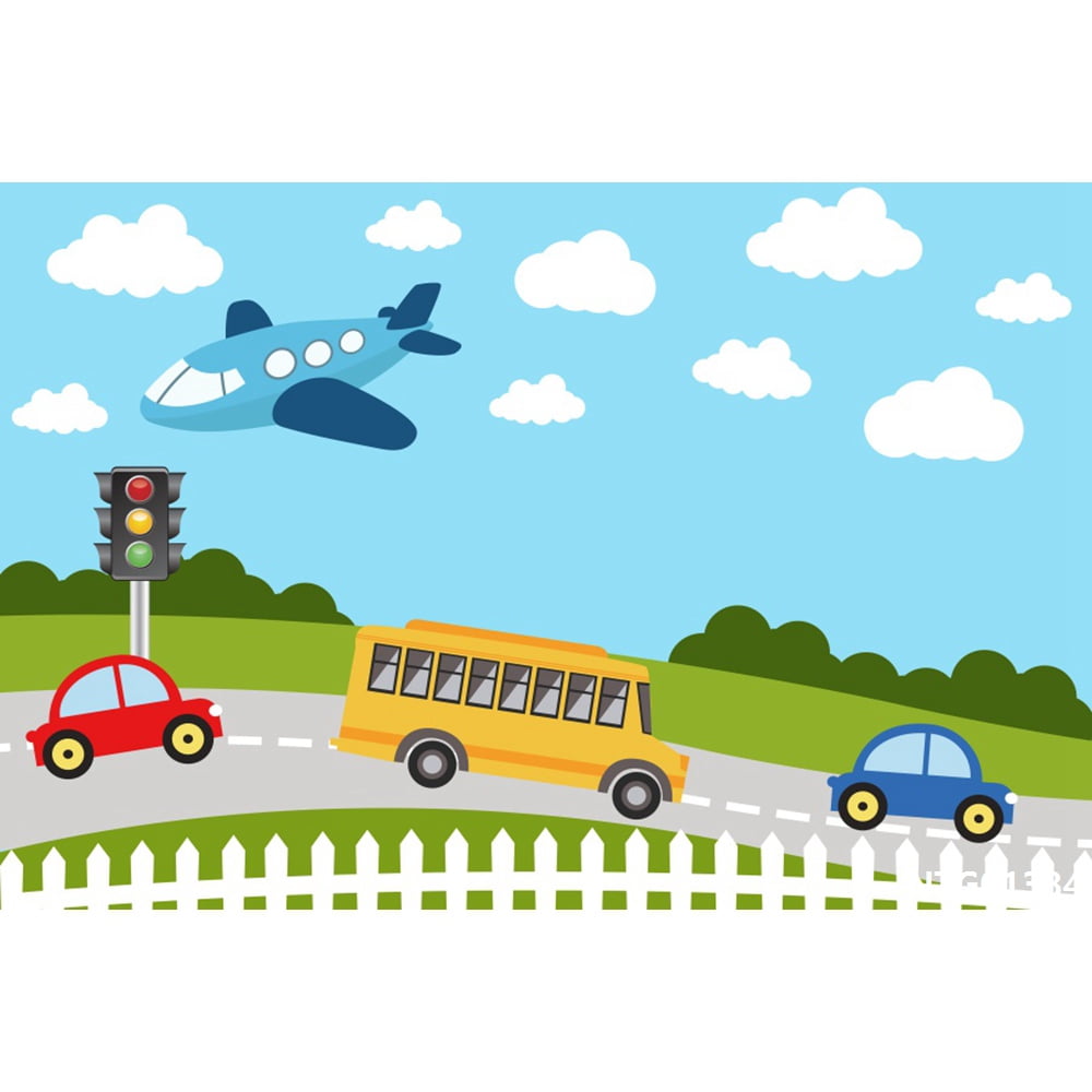Birthday Photophone Sky Airplane Car Bus Transportation Photography ...