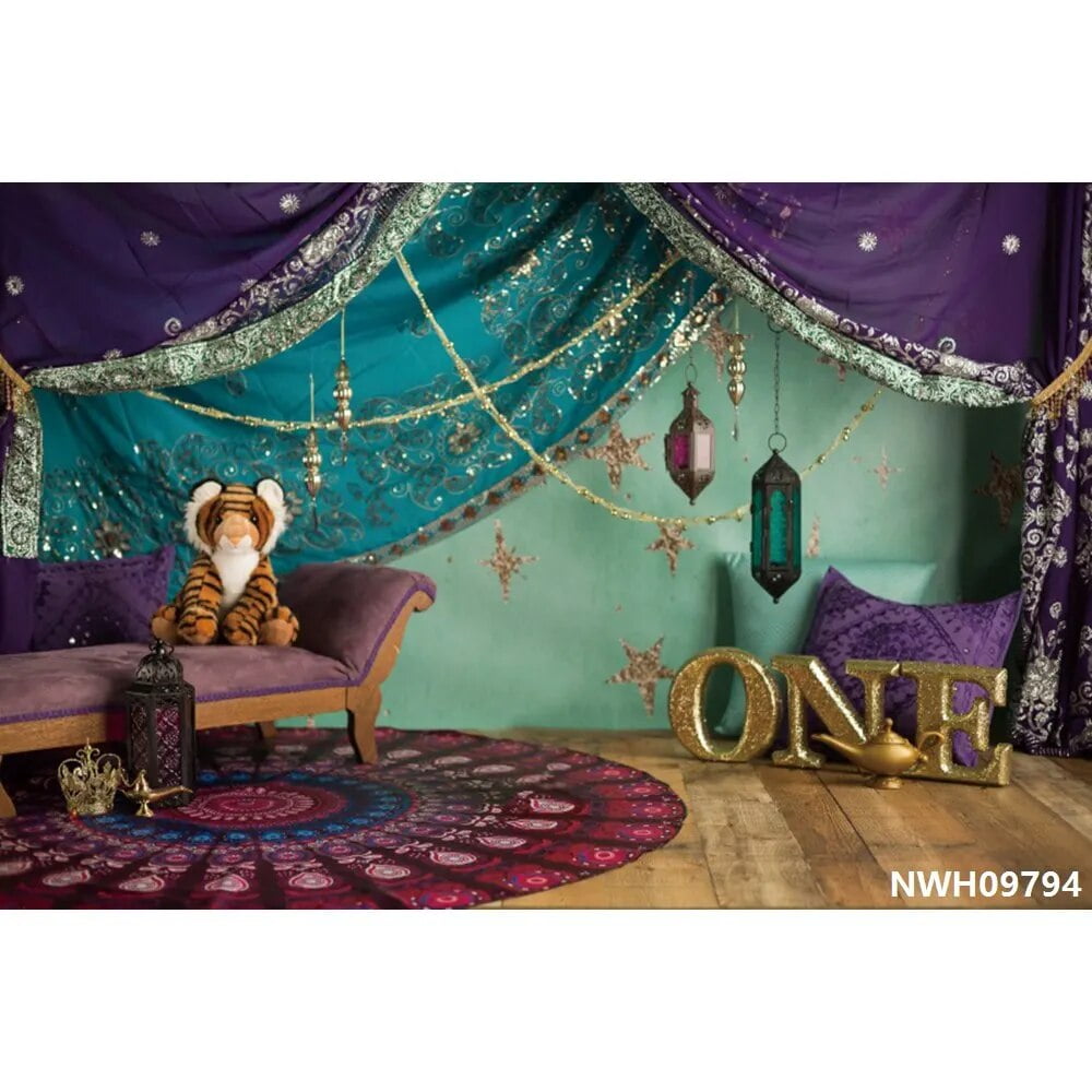 Birthday Photophone White Clouds Stars Hot Air Balloon Gifts Baby ...