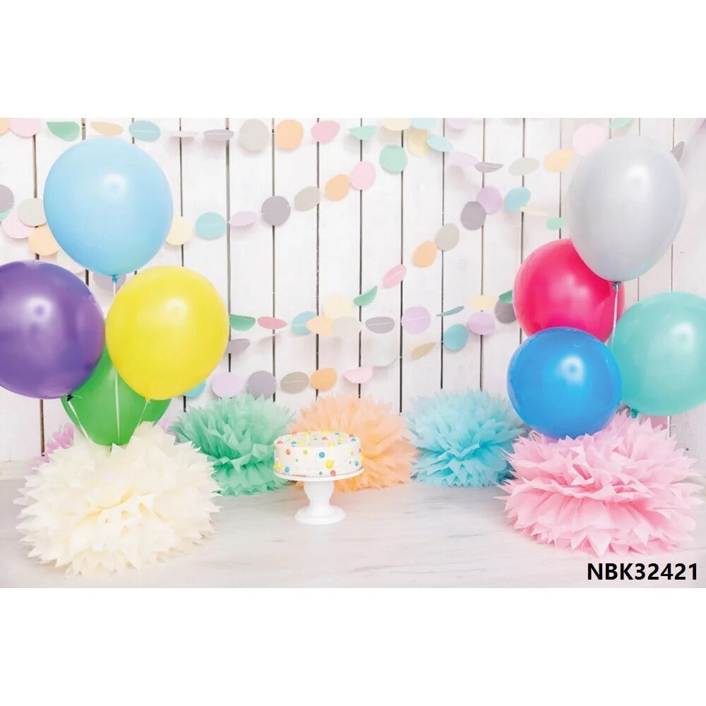 Birthday Photophone White Clouds Stars Hot Air Balloon Gifts Baby ...