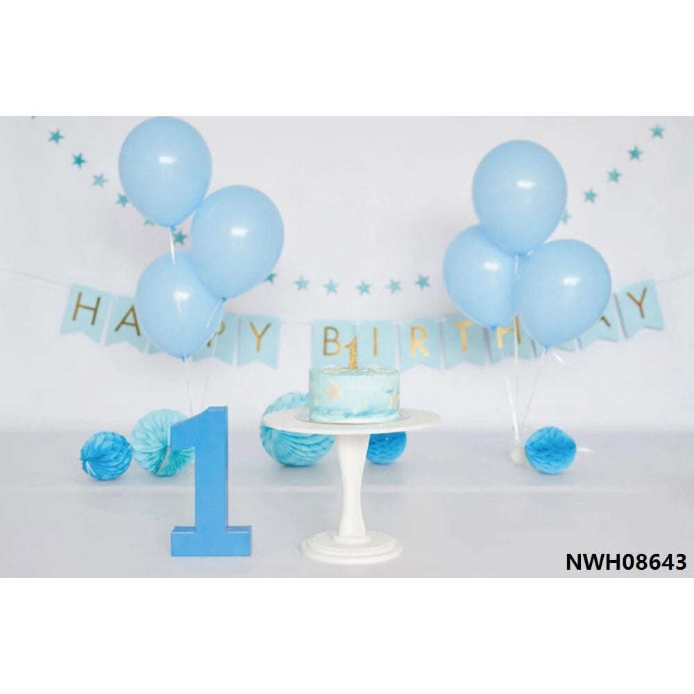 Birthday Photophone White Clouds Stars Hot Air Balloon Gifts Baby ...