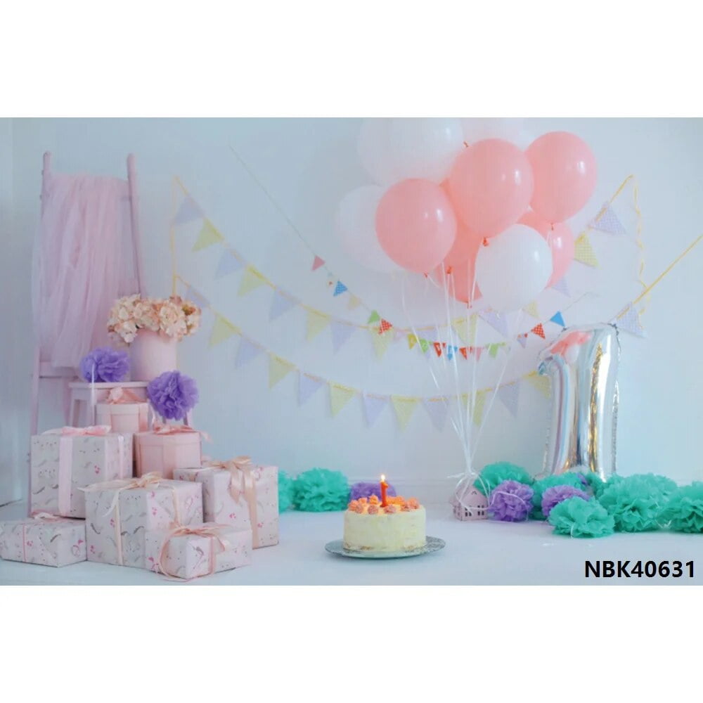 Birthday Photophone White Clouds Stars Hot Air Balloon Gifts Baby ...