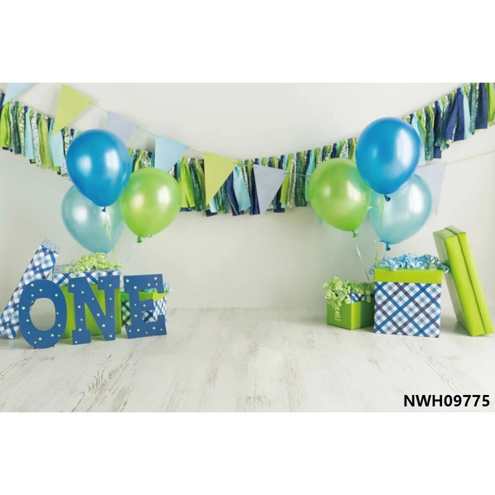 Birthday Photophone White Clouds Stars Hot Air Balloon Gifts Baby ...