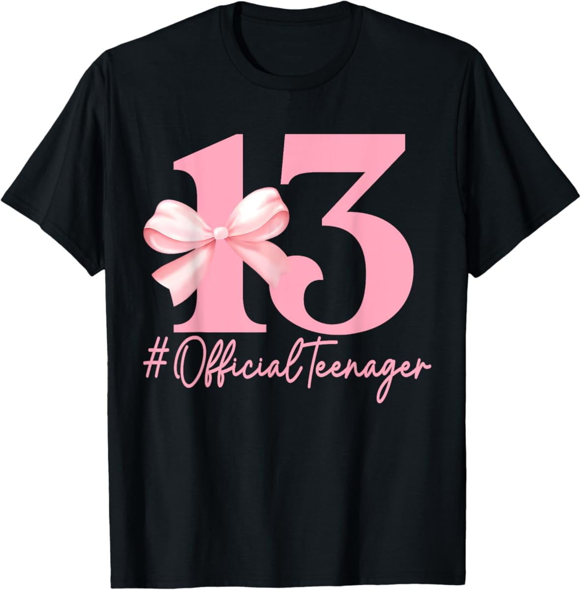 Birthday Pink Coquette Bow 13 Year Old Aesthetic Girly Unisex Men Women T-Shirt S-5Xl - Best ...