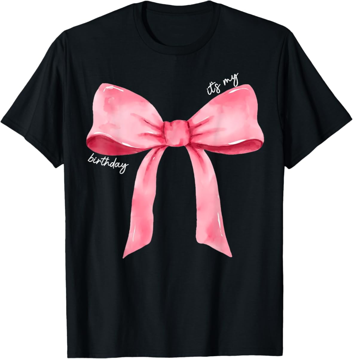 Birthday Pink Coquette Bow Y2K Funny Birthday Unisex Men Women T-Shirt ...