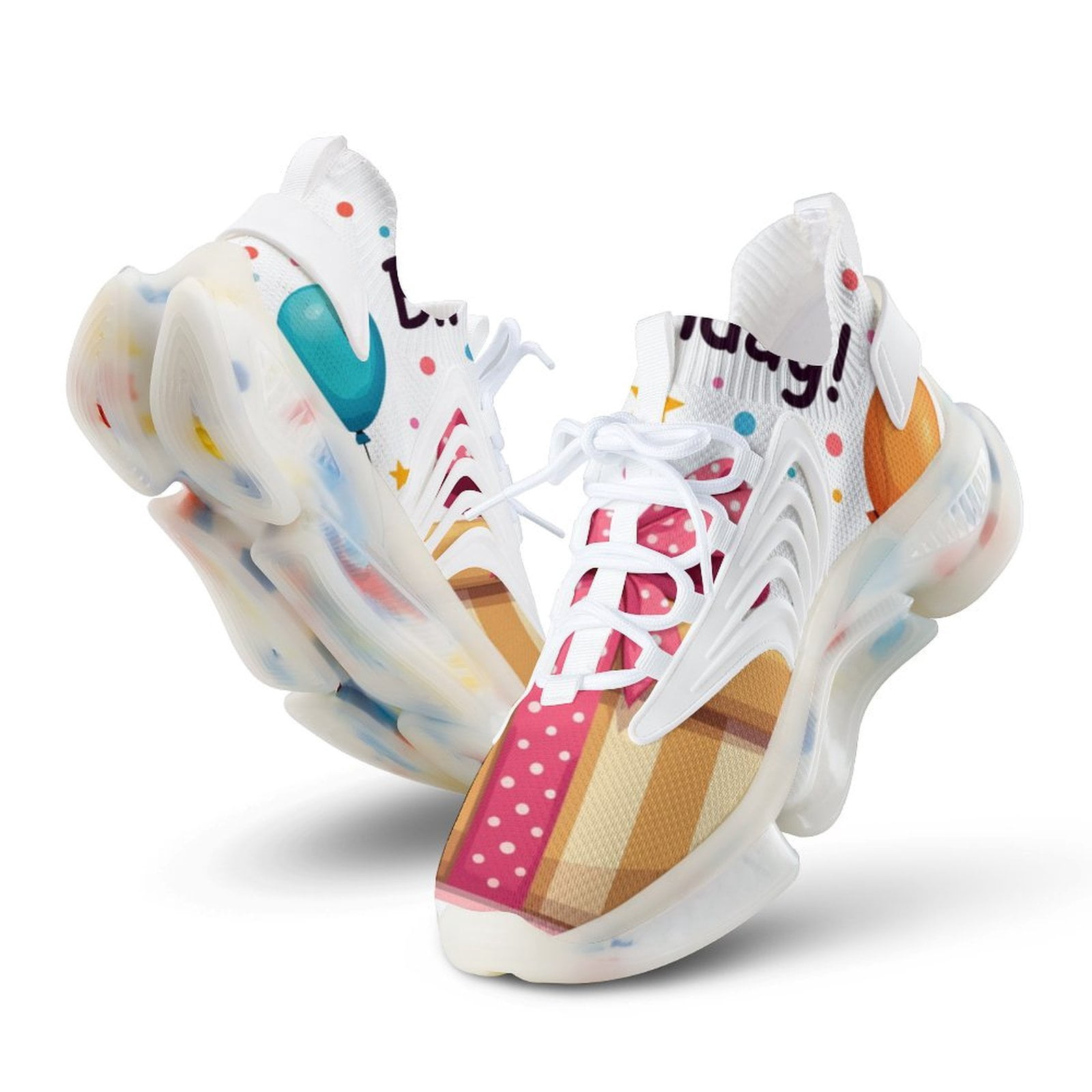 Birthday Present with Balloons Walking Shoes for Men Woman Lightweight ...