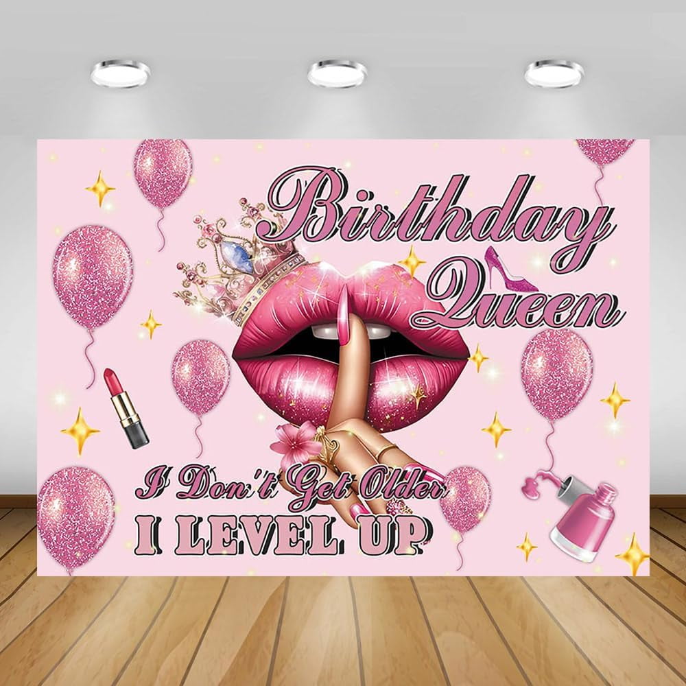 Birthday Queen Backdrop I Don't Get Older I Level Up Photography ...