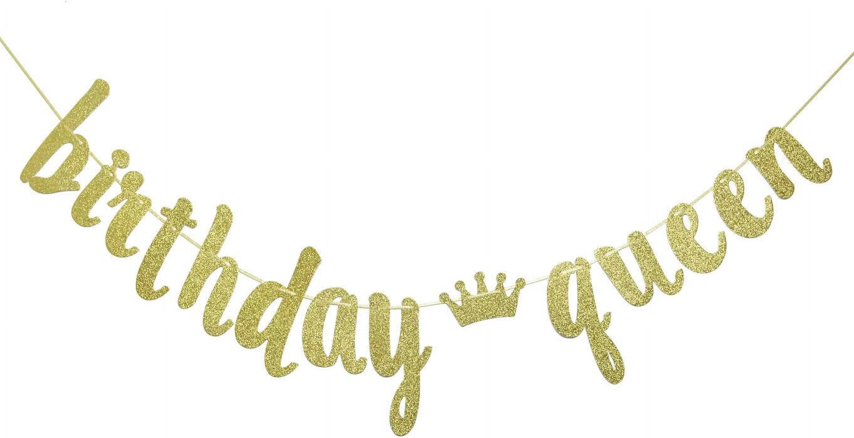 Birthday Queen Banner for 16th,18th, 21st, 30th, 40th, 50th, 60th ...