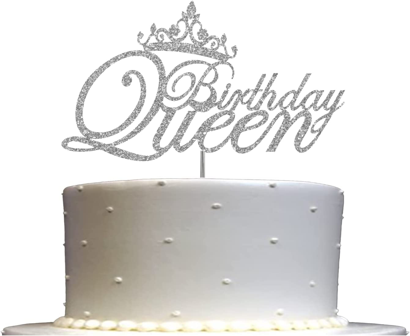 Birthday Queen Glitter Cake Topper, Birthday Party Decorations Ideas ...