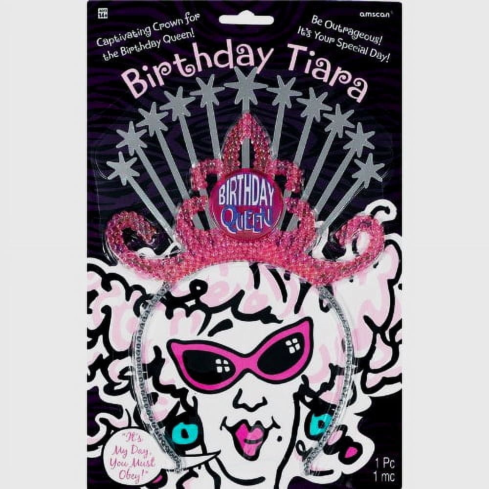 Amscan Birthday Queen Plastic Tiara, 1ct, Multicolor - Walmart.com