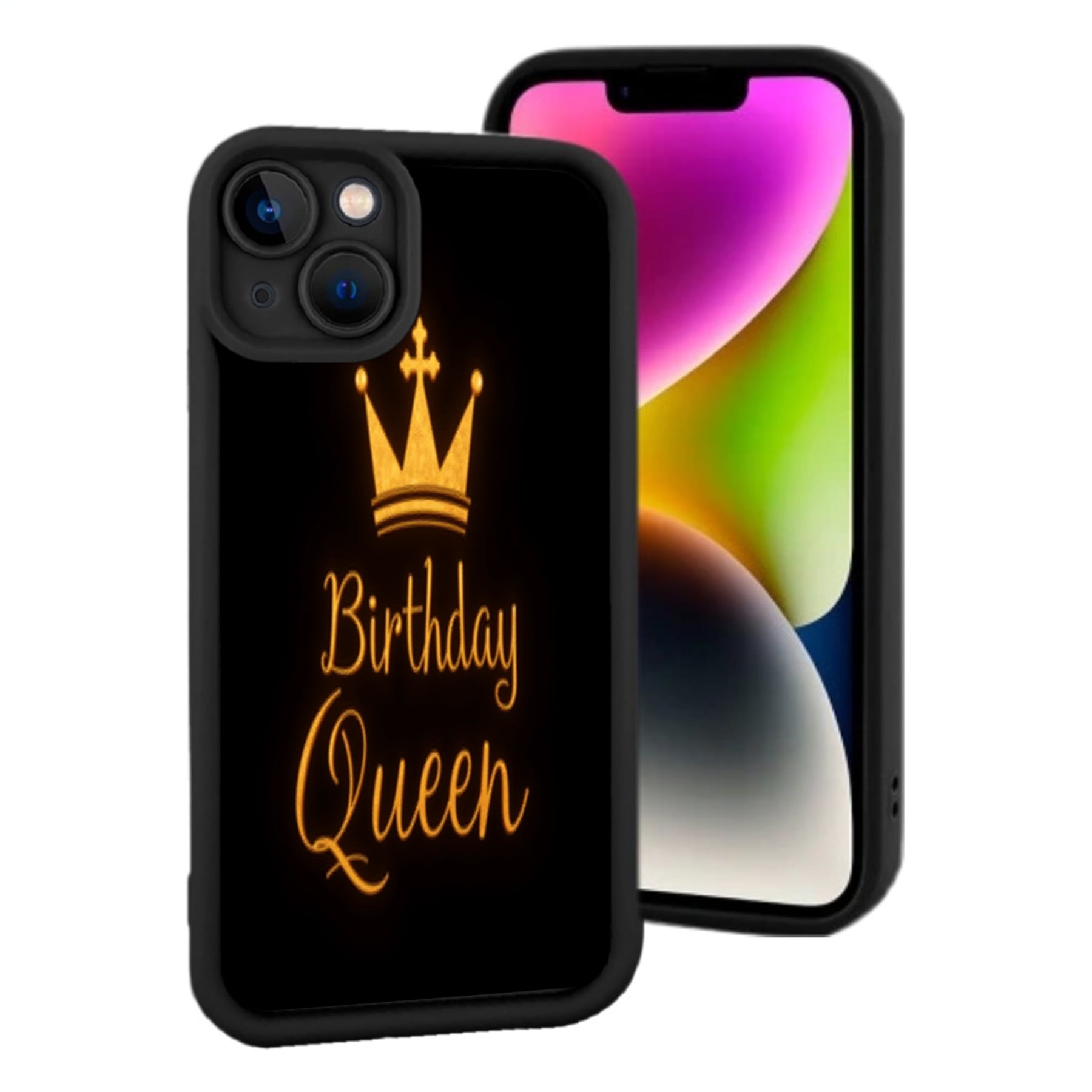 Birthday Queen iPhone 15 Case - Lightweight Yellowing Resistant Black ...