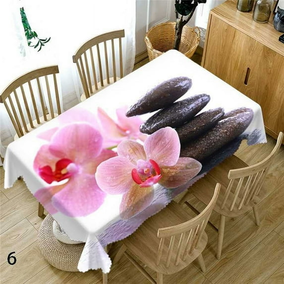 Birthday Rectangular Table Tablecloth for Dining Coffee Party Manteles ...