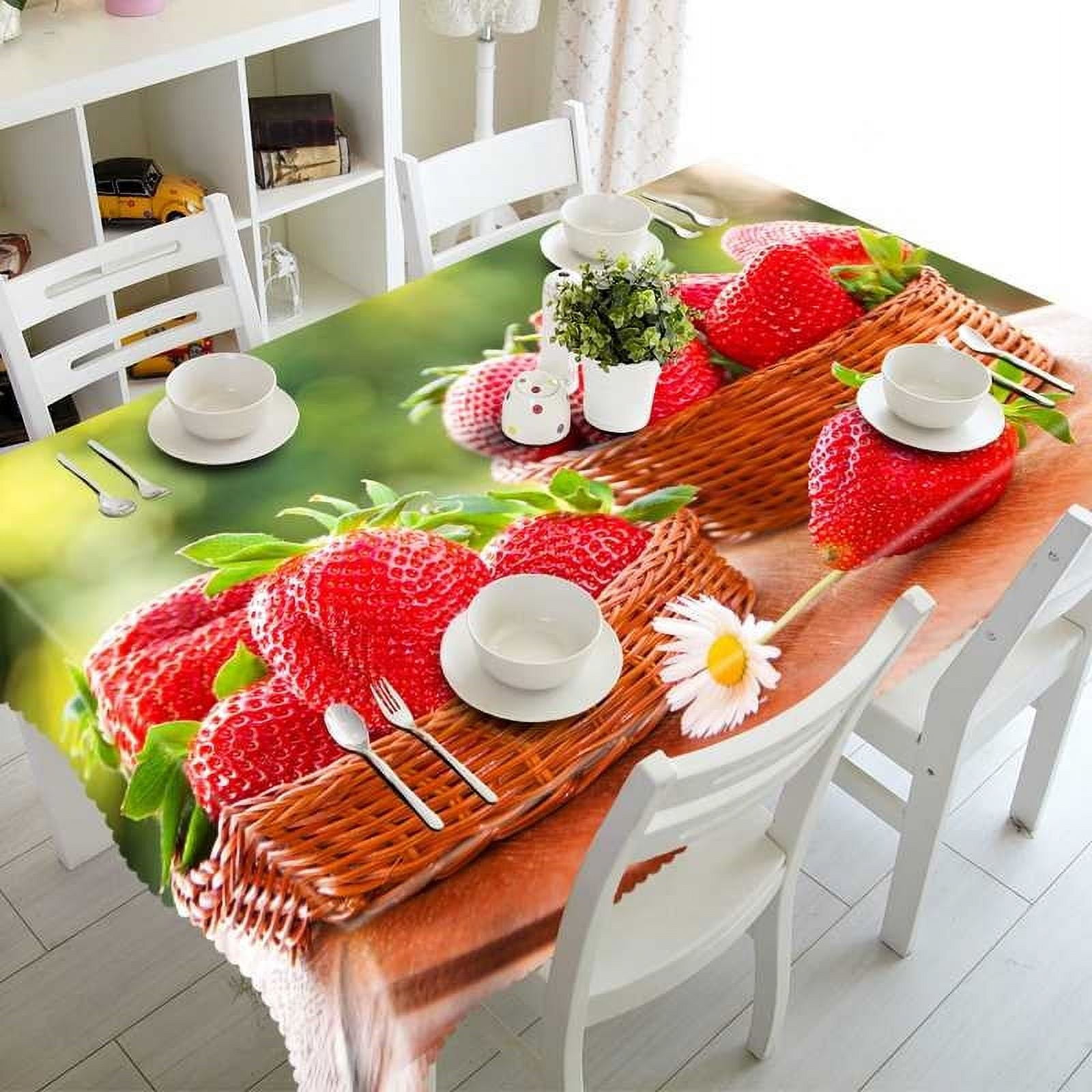 Birthday Rectangular Table Tablecloth for Dining Coffee Party Manteles ...