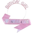 Birthday Sash and Crown Set for Women - Glitter Birthday Girl Sash with ...