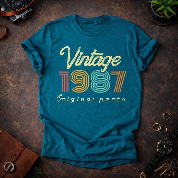 Birthday Shirt Est Retro Tee Birth Year Gift - Walmart.com