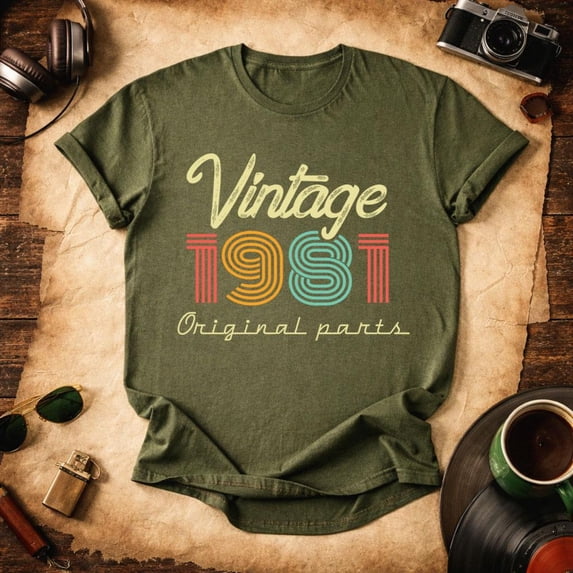Birthday Shirt Est Retro Tee Birth Year Style - Walmart.com