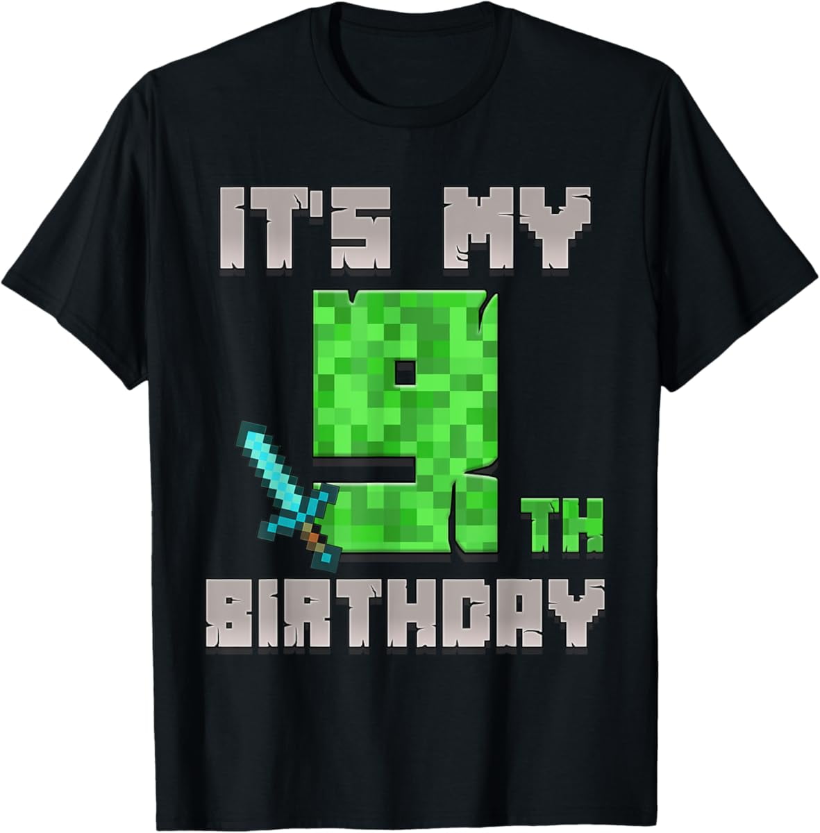 Birthday Shirt It'S My 9Th Birthday Gamer Pixel Number Unisex Men Women ...