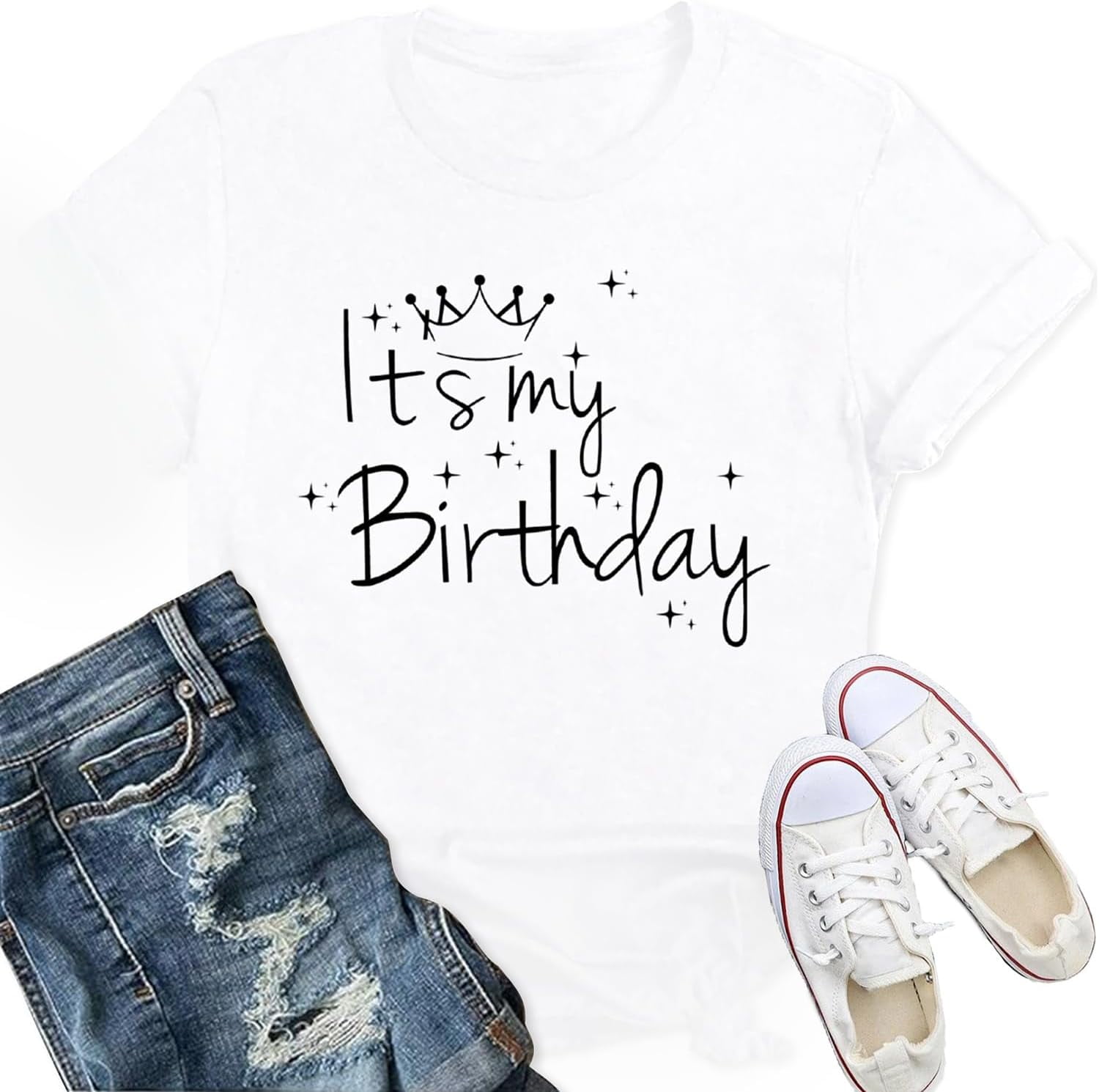 Birthday Shirt for Women It's My Birthday T-Shirt Birthday Crew Tshirt Happy Birthday Party Tee ...