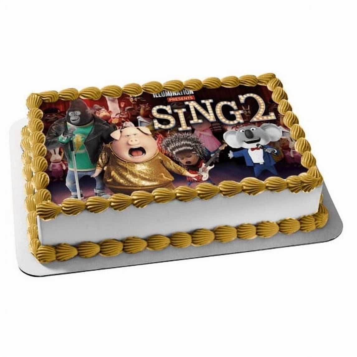 Birthday Sing 2 Norman Buster Moon Ash Johnny Edible Image Cake Topper ...
