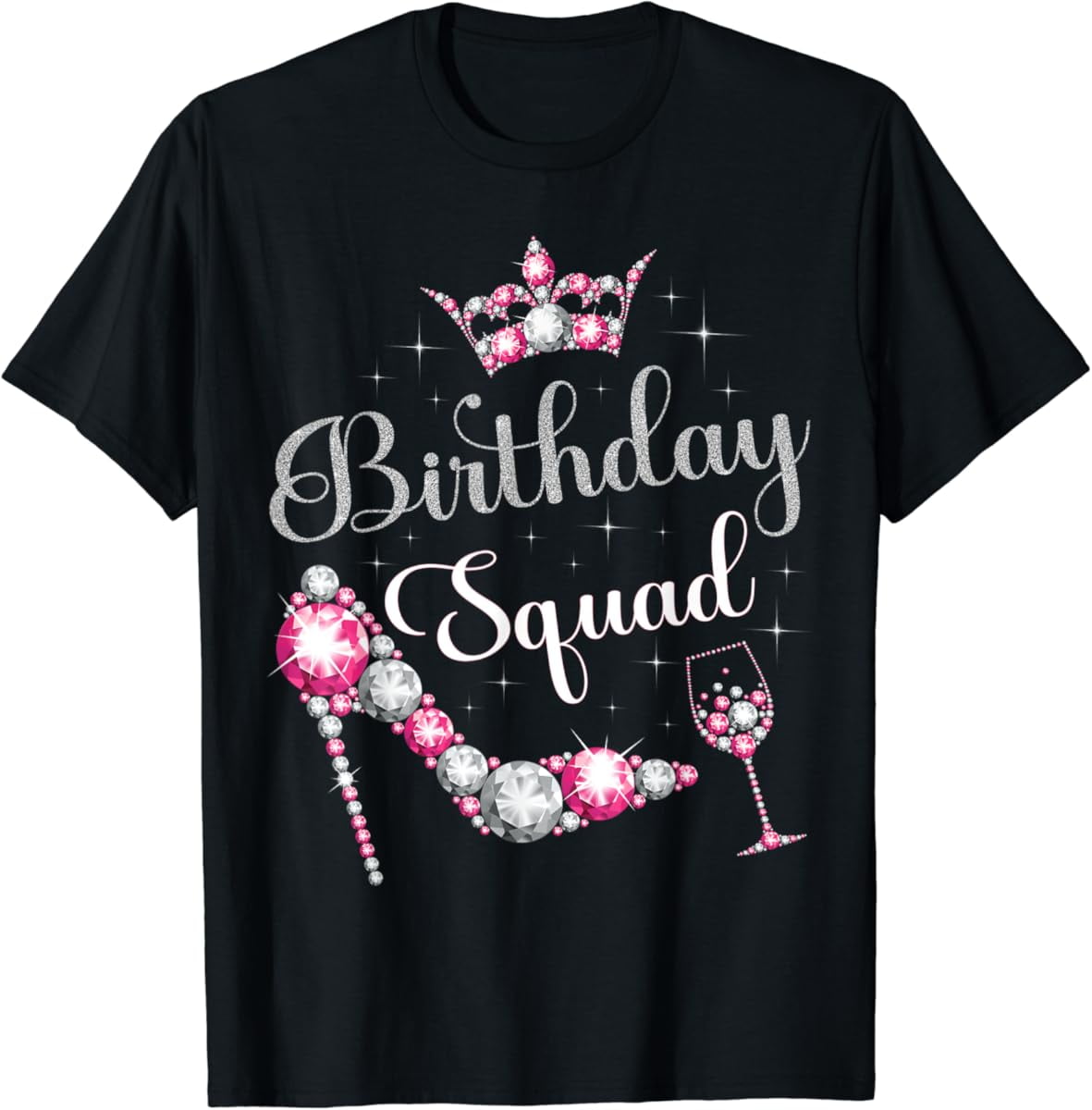 Birthday Squad Diva Squad Pink High Heels Lips Women Unisex Men Women T ...